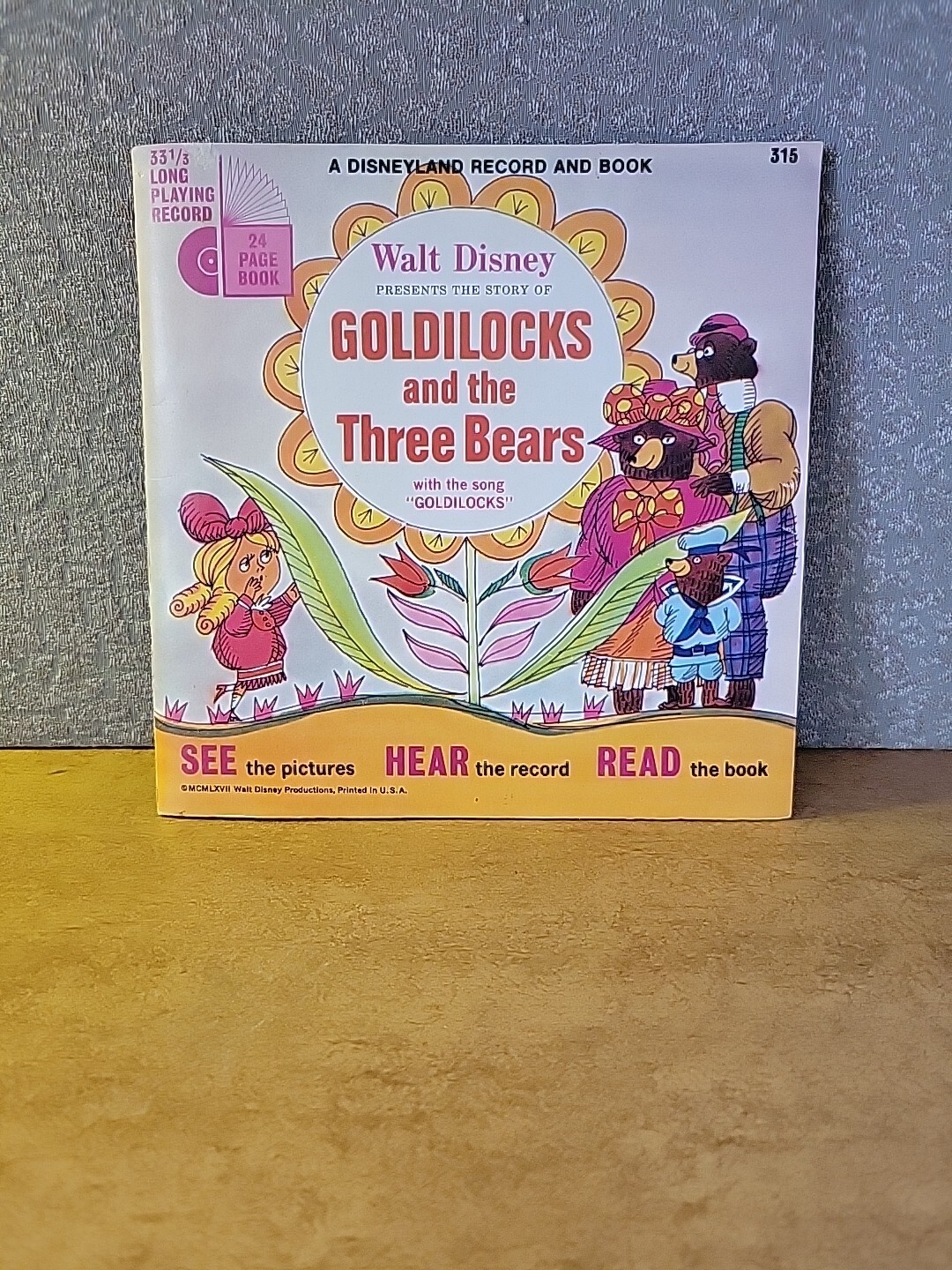 Walt Disney 1967 Goldilocks And The 3 Bears 33 1/3 24 Page Story Book ...