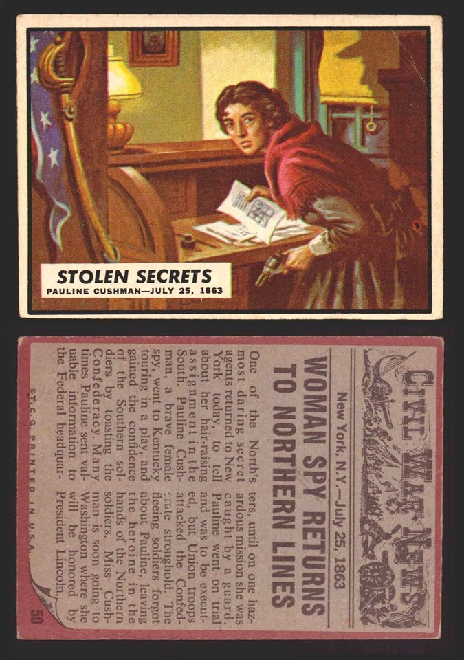 1962 Civil War News Topps TCG Trading Card You Pick Single Cards #1 ...