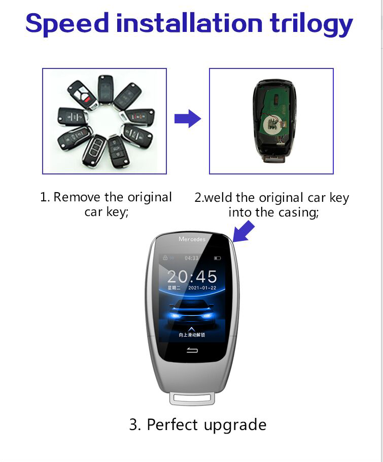 Universal Smart LCD Remote Key Fob TK900 for Mercedes-Benz A C E S ...