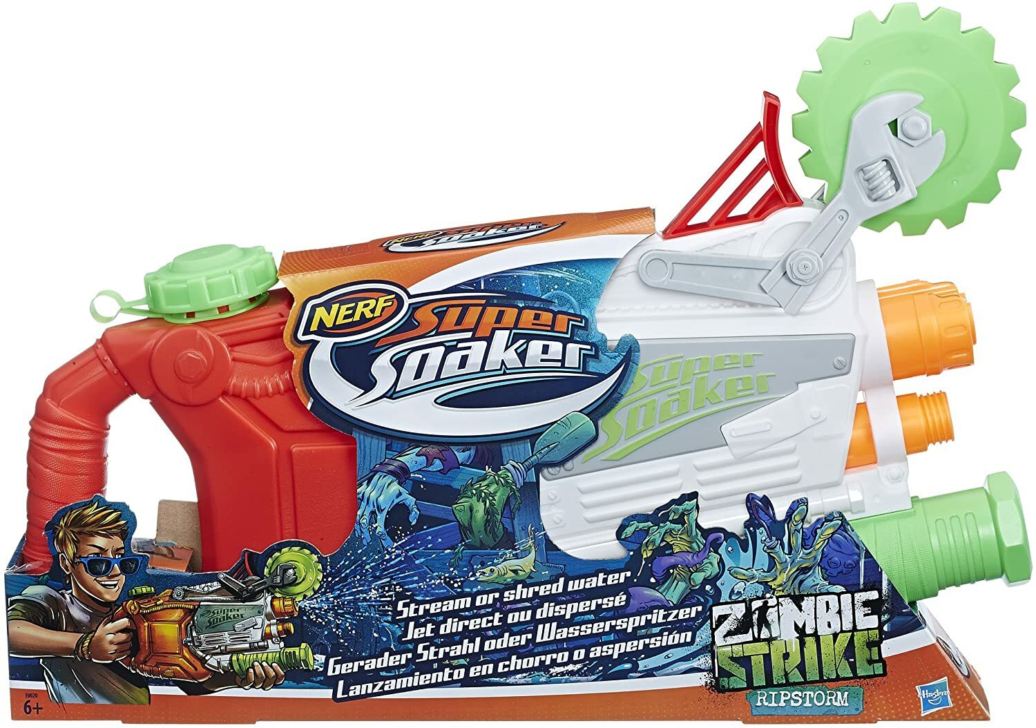 NERF Super Soaker - Zombie Strike Ripstorm Pompa Azione Spara ...