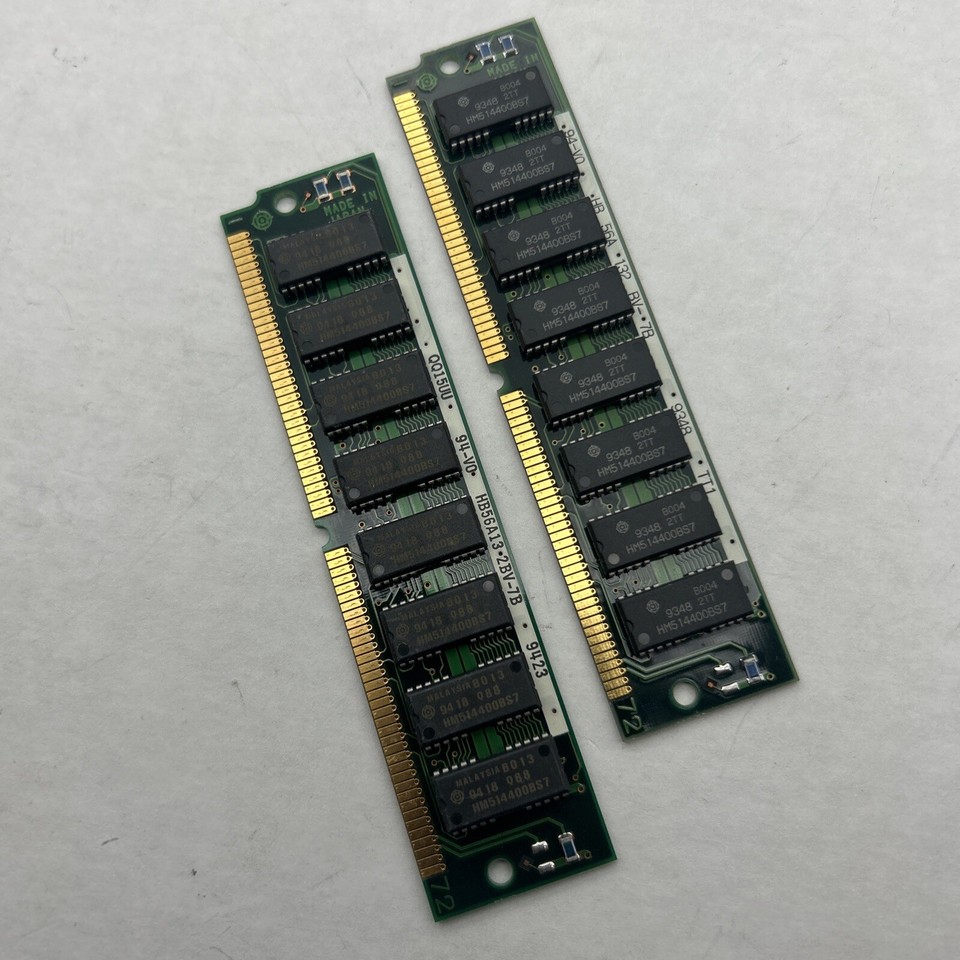 2x 4MB 72-Pin (8MB) Fast Page Non-Parity 1X32 SIMM RAM Memory Mac PC ...
