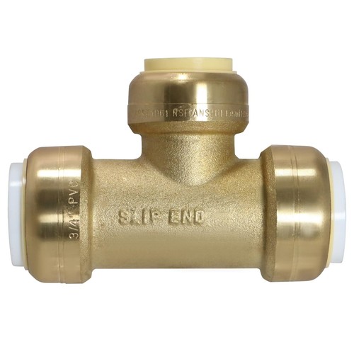 1 Pcs 3/4" PVC x 3/4" PVC x 3/4" CTS Push Fit Tee 3/4 Inch Push To ...