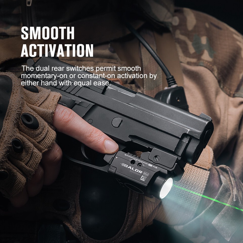 Olight Baldr Mini 600 Lumens RechargeableTactical Light With Green ...