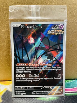 SEALED Pokemon Flutter Mane SVP 097 Temporal Forces Holo Black Star ...