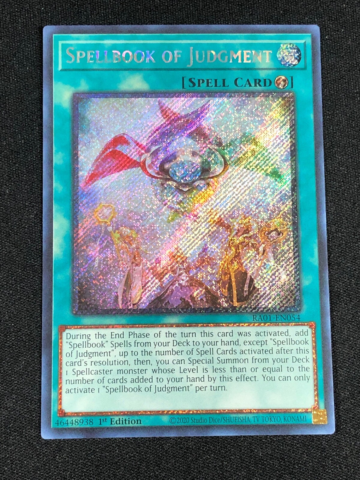 YUGIOH SPELLBOOK OF JUDGMENT RA01-EN054 1ST PLATINUM SECRET(NM) | eBay