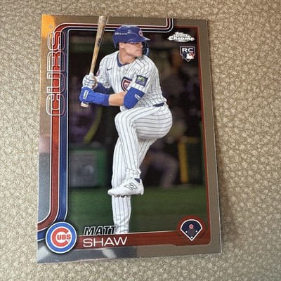 2025 Topps Chrome #219 Matt Shaw - Rookie Card / Logo - Chicago Cubs | eBay