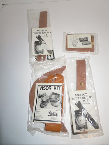 Lot of 4 Vintage Tandy Leather Co Kits-2 Watch Bands, Key Case & Visor ...