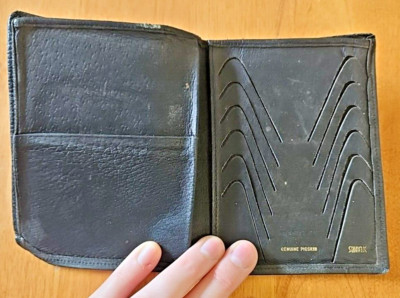 SWANK Bifold Wallet Black Genuine Pigskin Leather Vintage Billfold | eBay