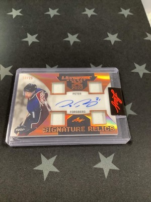 2023 LEAF ULTIMATE HOCKEY PETER FORSBERG SIGNATURE RELICS AUTO QUAD ...
