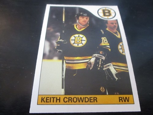 keith crowder (boston bruins -rw) 1985/86 o-pee-chee card #159 mint ...