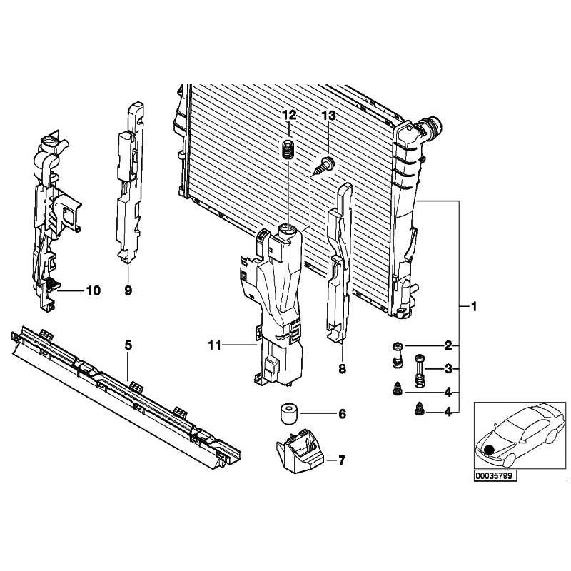 Original BMW 17111437359 - Kühlereinstellschraube Mechanik 3er X3 Z4 ...