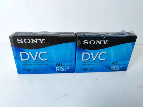 Lot of 2 Sony DVC Digital Video Cassettes 60 Minutes Premium [NEW] | eBay