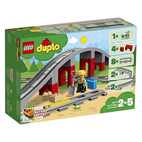 Lego Duplo Expands Play! Iron road bridge and rail set 10872... Ships ...