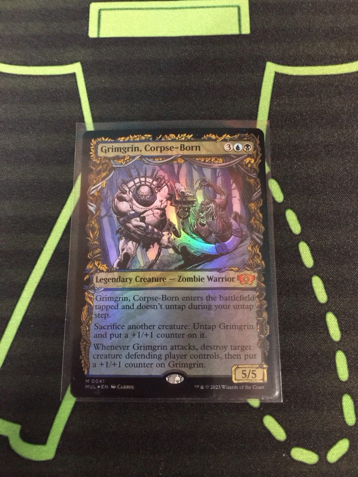 MTG Magic The Gathering Grimgrin, Corpse-Born Foil Showcase Zombie ...