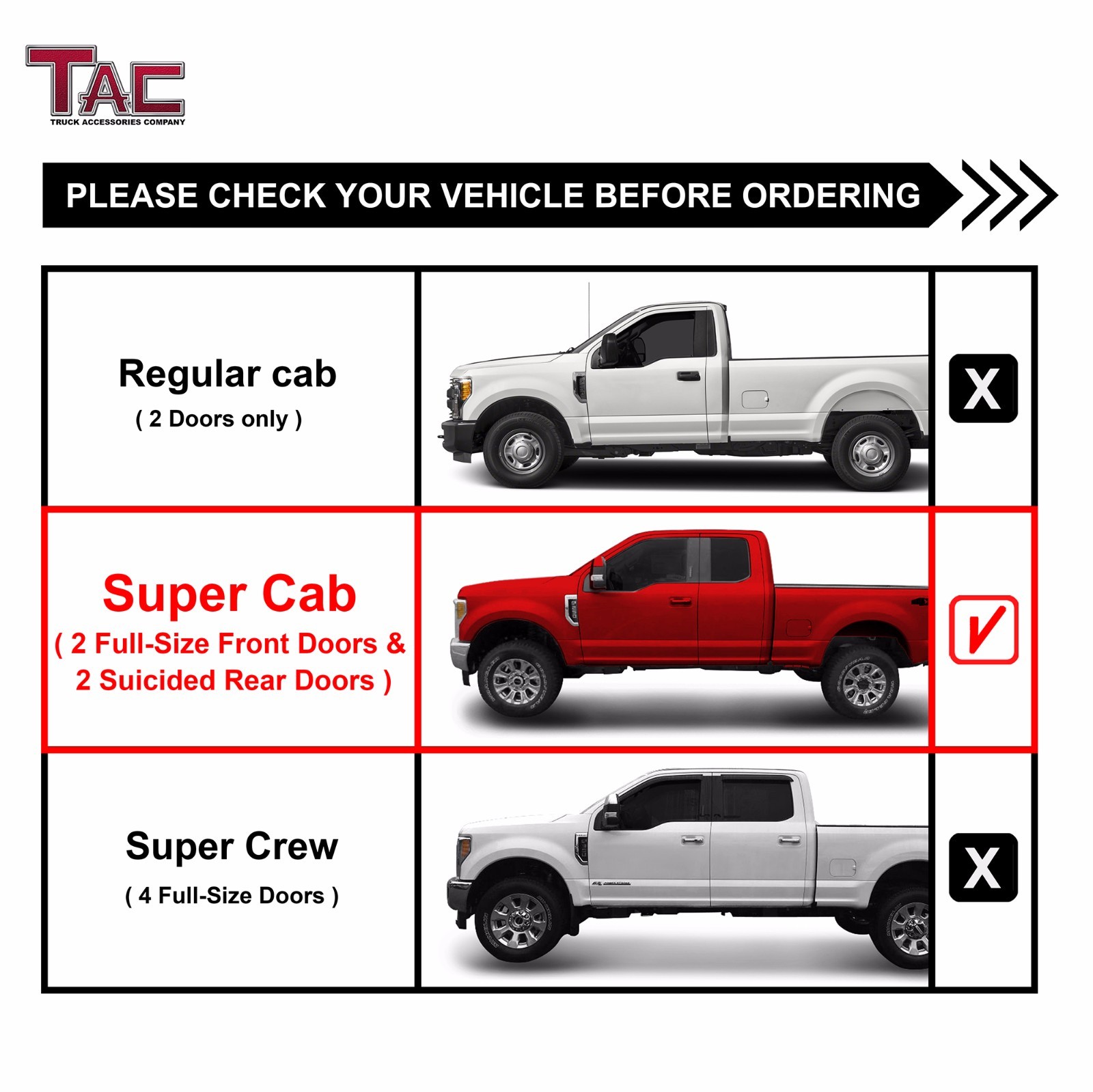 3" S/S Side Step Rails for 99-16 Ford F250/350/450/550 Super Duty Super ...