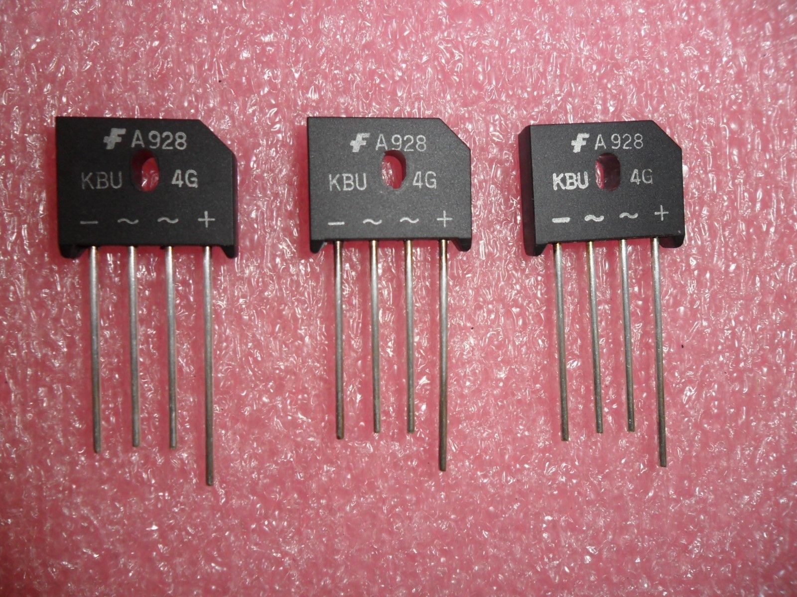 KBU4G KBU4 DIODE RECIFIER BRIDGE 4A 400V KBU 4 PIN FAIRCHILD (3 PER LOT ...