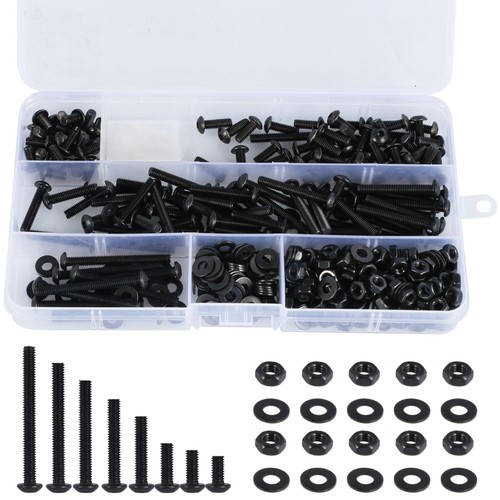 418Pcs M4 Screws Assortment Set Carbon Steel Metric Nuts and Bolts Kit ...