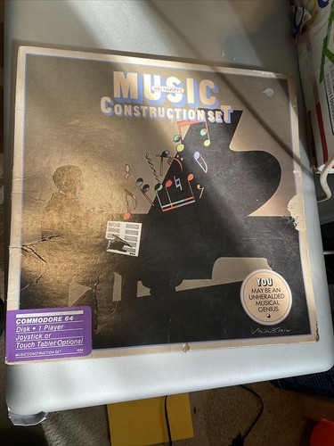 Vintage Software 1984 MUSIC CONSTRUCTION SET Will Harvey Game COMMODORE ...