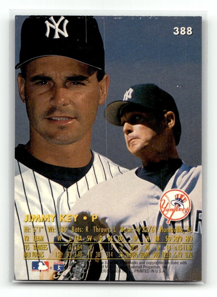 1996 Fleer Ultra #388 Jimmy Key New York Yankees BASEBALL | eBay