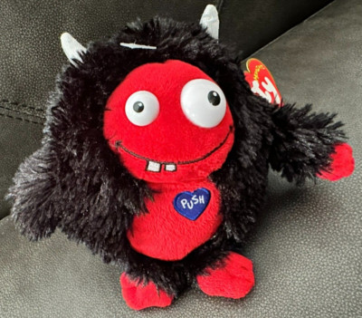 TY Monstaz RUFUS plush red/black DEVIL monster toy doll 2013 HANG TAGS ...