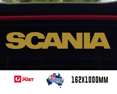 Scania Truck Windshield Windscreen Banner Sticker Decal 1000mm GOLD ...