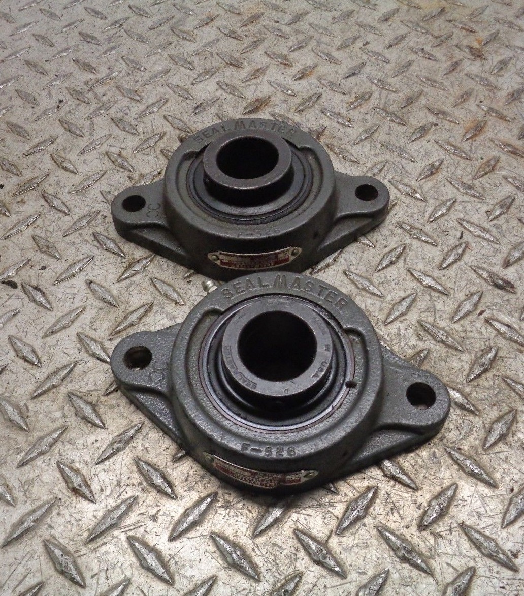 Seal Master F-526 2-Bolt Flange Bearings 1-1/2" Shaft Diameter LOTS OF ...