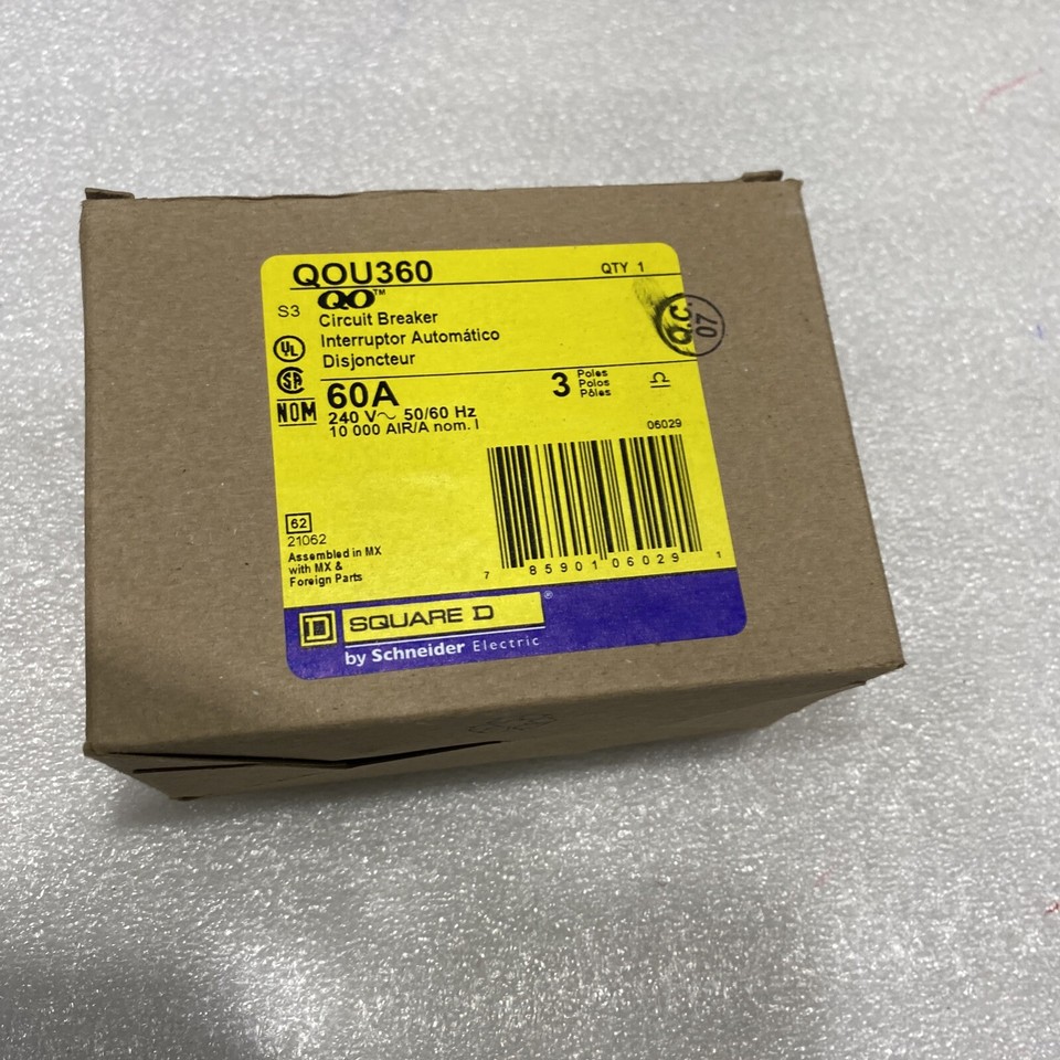 QOU360 SQD 3 POLE 60AMP 240V NEW | eBay