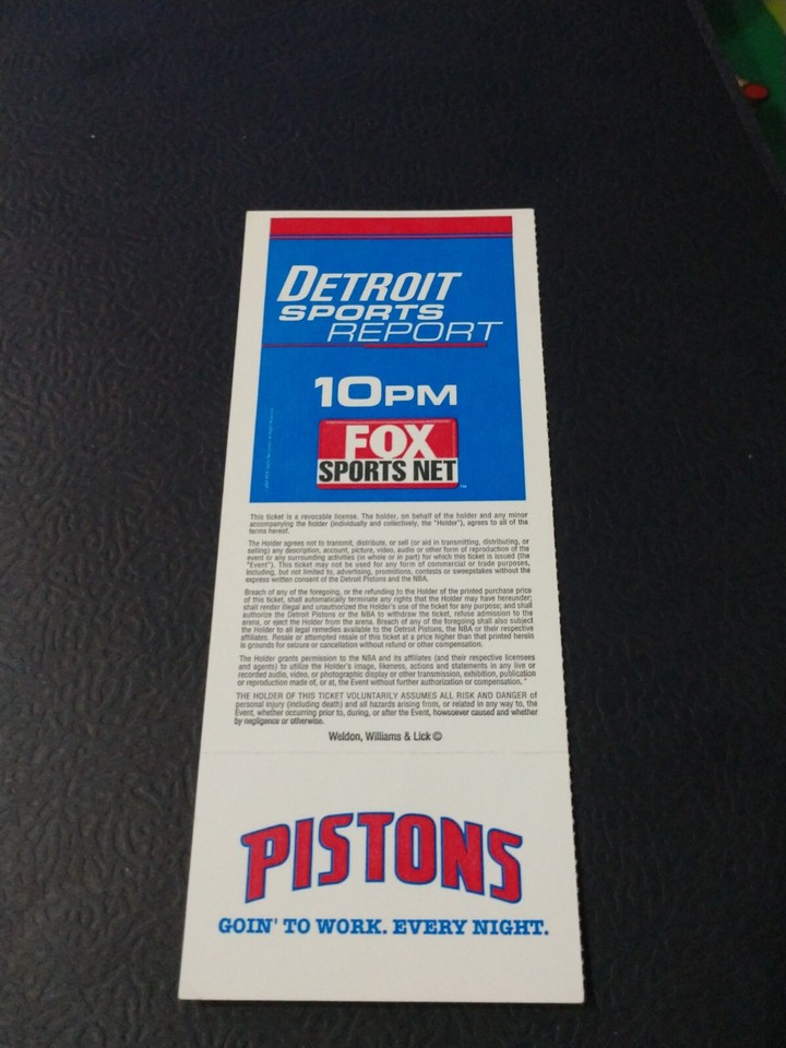 Memphis Pistons detroit ticket mehmet Okur debut ticket stub turkey ...
