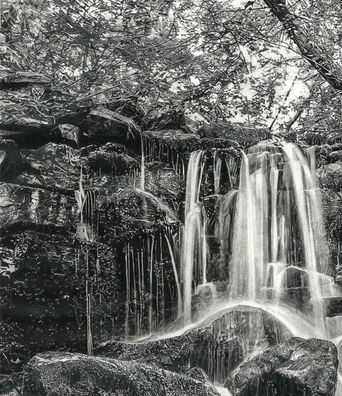 Pencil Drawings Of Waterfalls