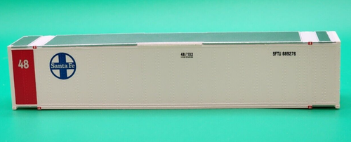 Santa Fe 48' Shipping Container 5F TU 688076 HO Scale Trains | eBay