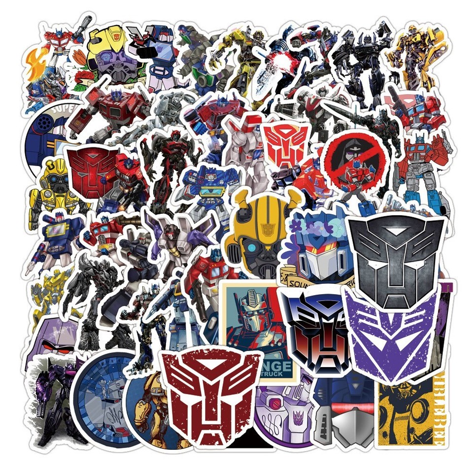 50 Pcs/Set Transformers G1 Autobot Decepticon Decal Waterproof Vinyl ...