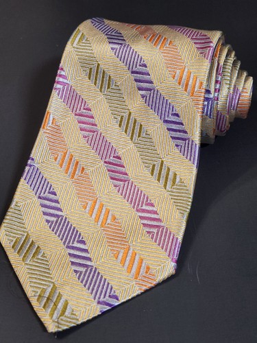 Robert Talbott Best Of Class Silk Tie Multicolor Striped 60x3.75 USA ...