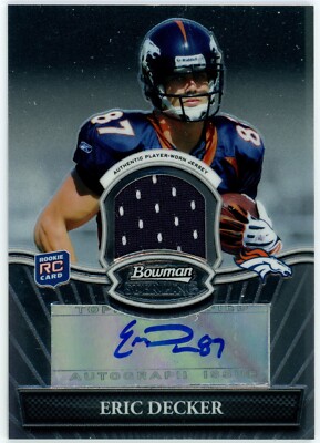 2010 Bowman Sterling Eric Decker Auto Jersey #BSAR-ED | eBay