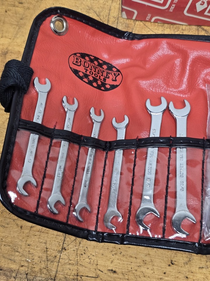 Vintage Bonney Tool Ignition Set Wrenches Pliers 4" Utica Adjustable ...