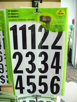Package of 3" Vinyl Numbers | eBay