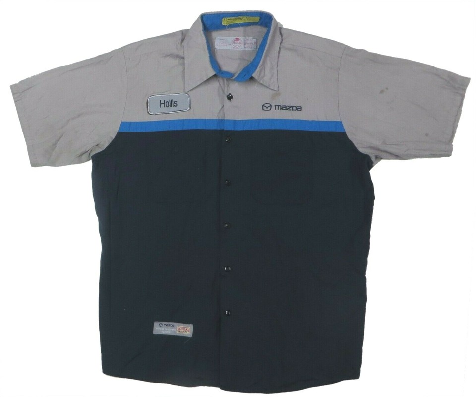 Red Kap Mechanic Technician Uniform Mens Work Shirts Automotive ...