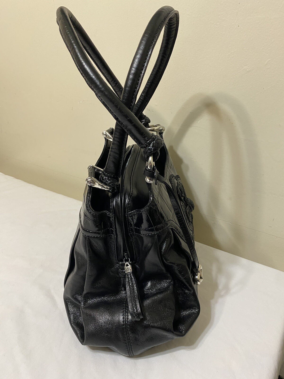 BRIGHTON KATARINA 3D LEATHER MASTERPIECE COLLECTION EMBROIDERED ...