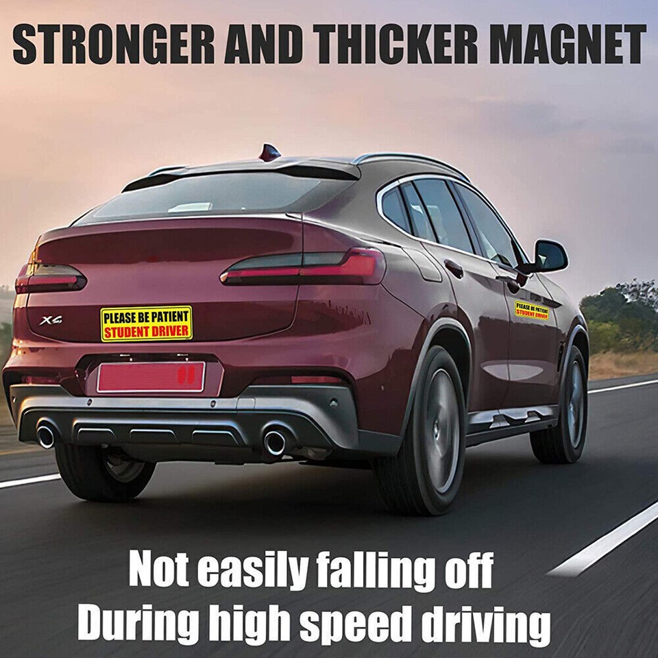 3 Pcs Student Driver Magnet Car Signs Please Be Patient Car Bumper ...