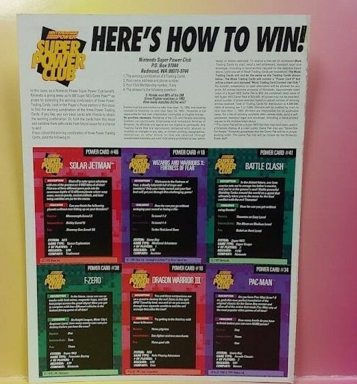 NEW NES SNES N64 Nintendo Power Super Power Club Challenge Trading ...