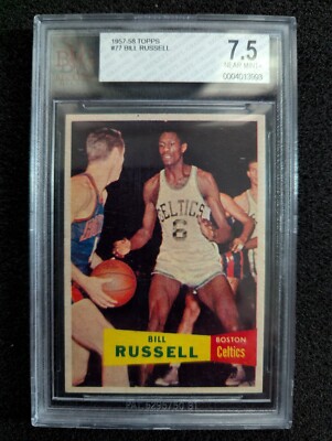 1957 Topps BILL RUSSELL rookie card # 77 ( BGS BVG 7.5 graded ) | eBay