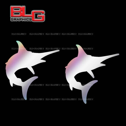 Marlin Fish Sticker Vinyl Decal (2) Swordfish Sea Ocean Fishing Boat ...