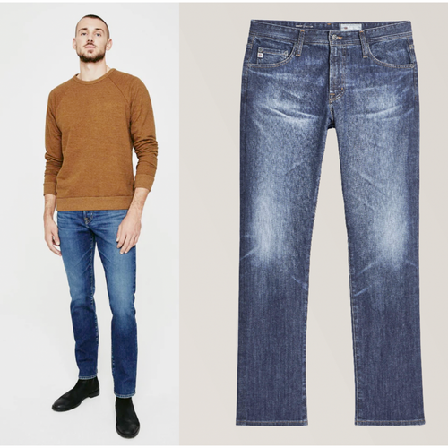 AG Jeans Men's 32x32 Everett Slim Straight Relaxed Fit Whiskered Denim ...
