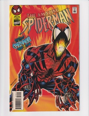 AMAZING SPIDER-MAN 410 MARVEL 1996 1ST SPIDER-CARNAGE MARK BAGLEY WEB ...