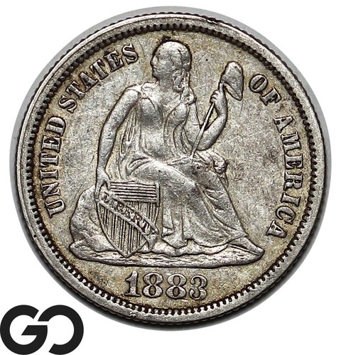 1883 Seated Liberty Dime, Choice AU | eBay