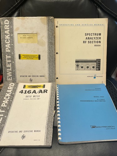 YOU GET 4 MANUALS HP 416A/AR, HP 8555A, HP 620A, AND DATA PRECISION ...