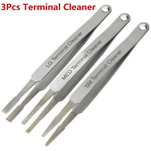 3pcs/Set Electric Terminal Cleaner Kit Spade Pin Connector Tweezer ...
