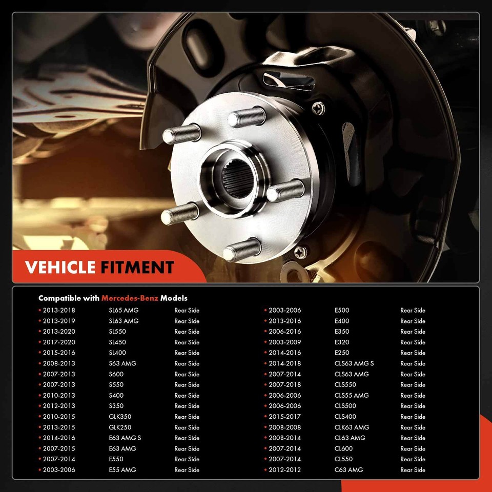 Wheel Bearing Hub Assembly for Mercedes-Benz E320 2003-2009 S63 AMG ...