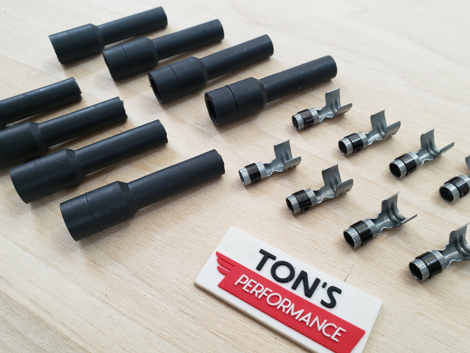 8 pack Straight 7mm Spark Plug Wire Boots With Terminals USA kit 180 ...