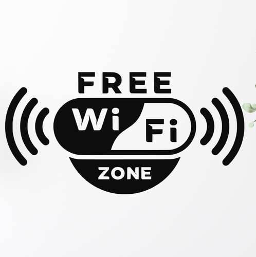 Free Wifi Decal Sticker Wireless Hotspot Sign Business Window Wall 22 ...