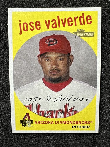 JOSE VALVERDE #196 2008 Topps Heritage QTY Arizona Diamondbacks | eBay